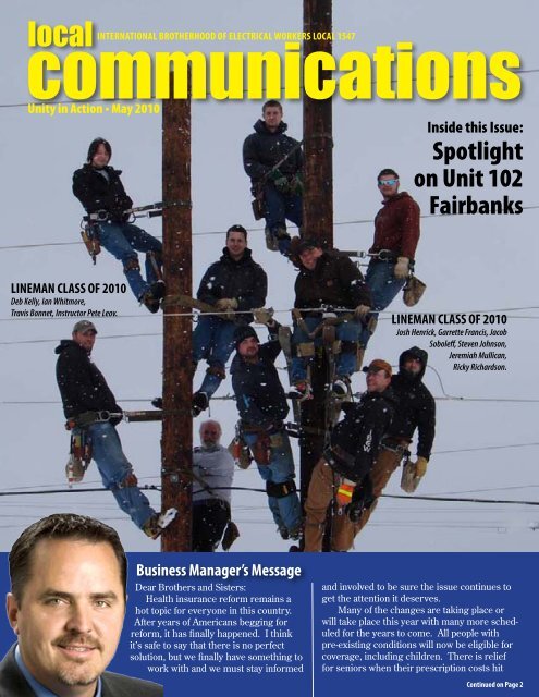 Spotlight on Unit 102 Fairbanks - IBEW Local 1547