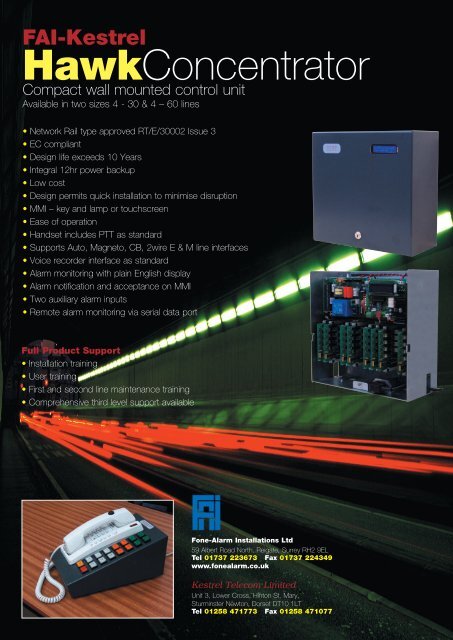 Hawk Concentrator Leaflet - Fone Alarm