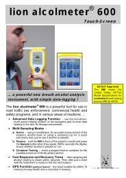 lion alcolmeter S-D2® - Lion Laboratories Ltd.