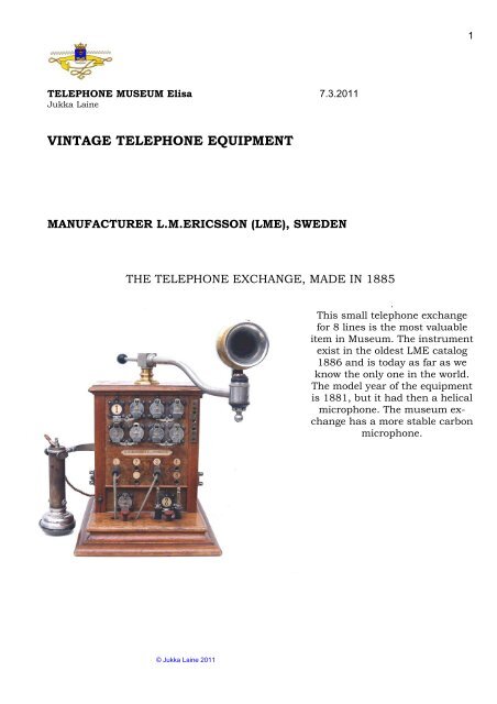 Telephone Models By Year