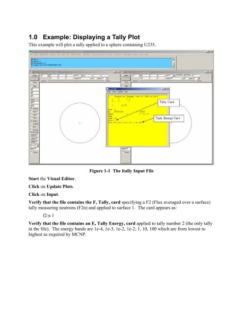 1.0 Example: Displaying a Tally Plot - Visual Editor Consultants