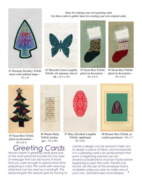 Handwoven Greeting Card Collection - Weaving Indiana