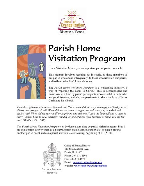 Parish Home Visitation Program - The Catholic Diocese of Peoria