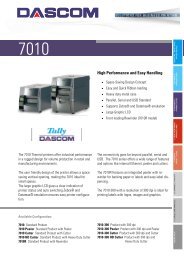 Tally DASCOM 7206 Data Sheet US.pub