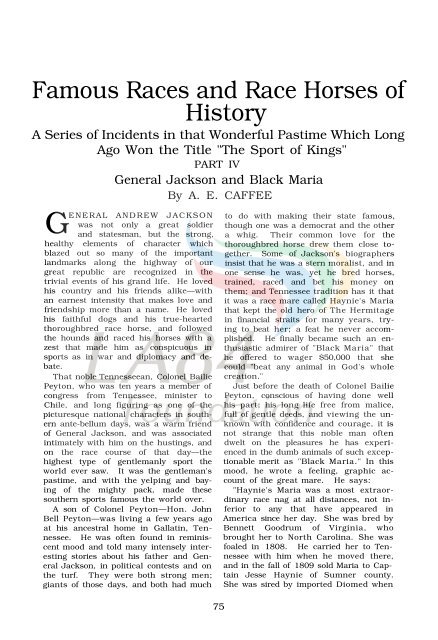 Famous Races and Race Horses of History - LA84 Foundation