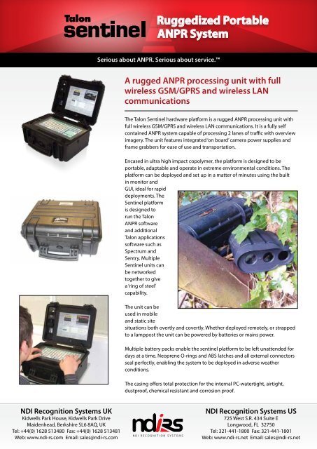 A rugged ANPR processing unit with full wireless GSM/GPRS and ...