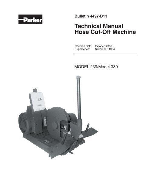 Technical Manual Hose Cut-Off Machine - Parker
