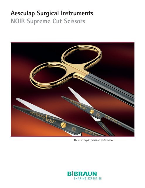Aesculap Surgical Instruments NOIR Supreme Cut Scissors
