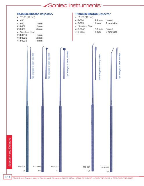 Specialty and Exclusive 8