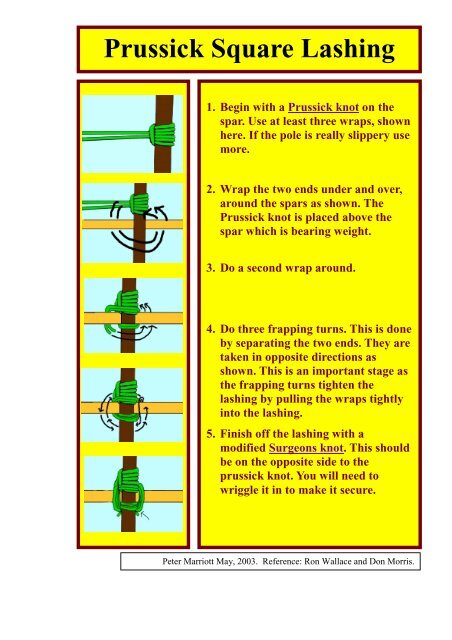 Prussick Square Lashing - Woodlands Scout Group