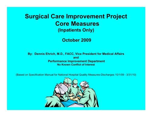 Surgical Care Improvement Project C M Core Measures