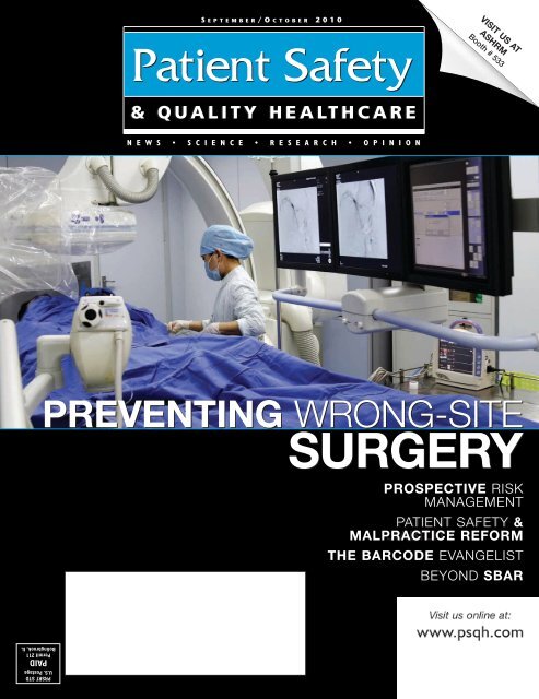 Prevent Wrong-Site Surgery. - ECRI