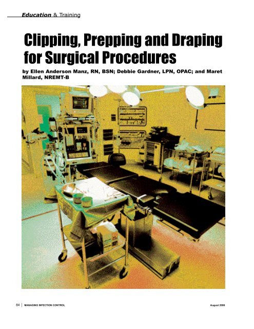 Clipping, Prepping and Draping for Surgical Procedures - CSAO