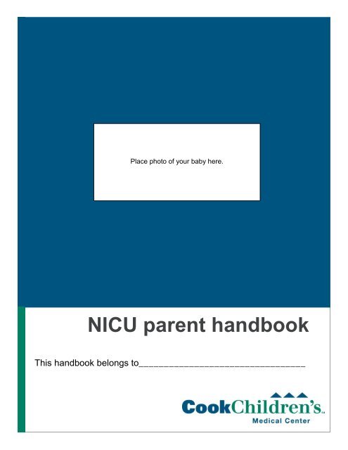 NICU parent handbook - Cook Children's