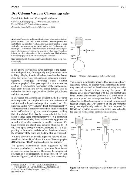 Dry Column Vacuum Chromatography