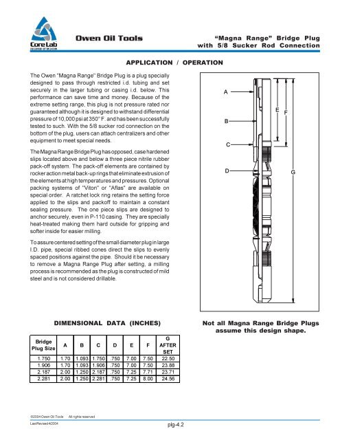 Magna Range Bridge Plug with Sucker Rod