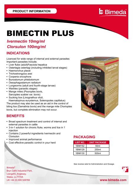 Data Sheet - Bimeda Ireland