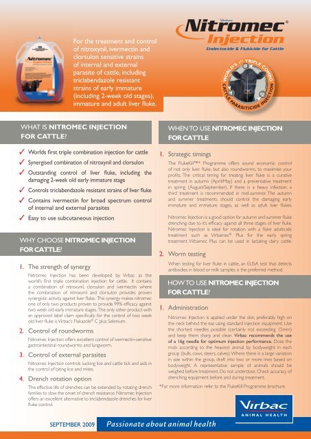 Download the Nitromec Injection Product Information Sheet as