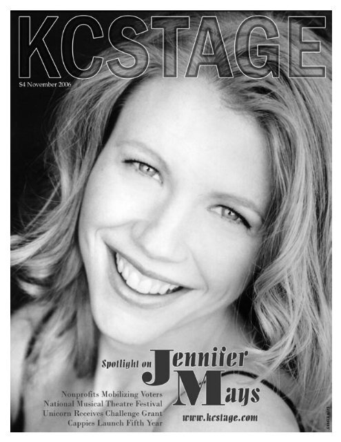 KC Stage Magazine Cover and Feature Article - Jennifer Mays