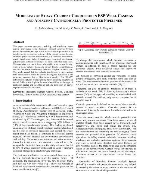 Modeling of Stray-Current Corrosion in ESP Well - ICCCP