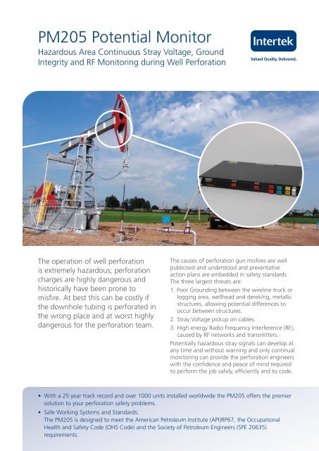 PM205 Potential Monitor - Intertek