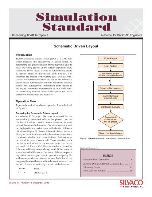 Schematic Driven Layout - Silvaco