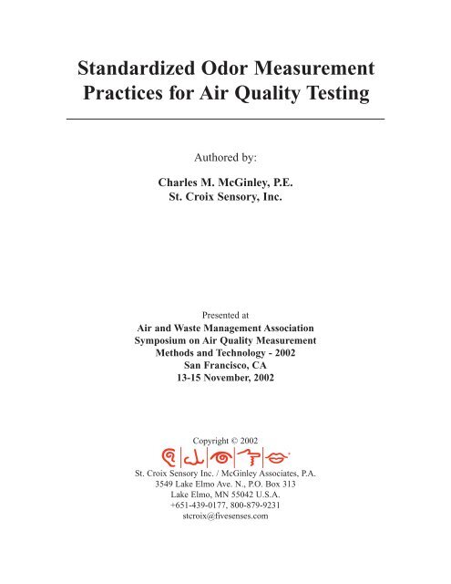 Standardized Odor Measurement Practices for Air Quality Testing