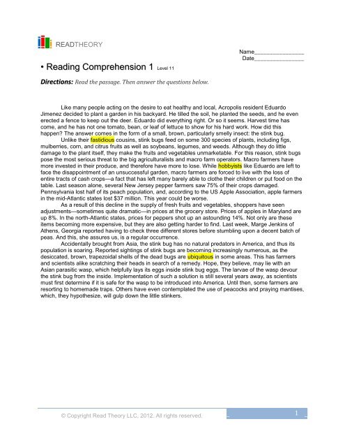 Passage 1 - English for Everyone