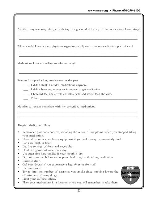 WHAT CAN I DO? Medication