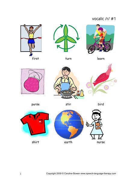 vocalic /r/ #1 - Speech Language Therapy