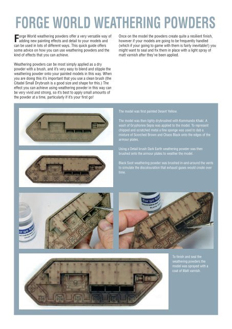 FORGE WORLD WEATHERING POWDERS