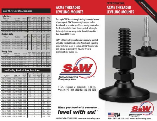 Download an ACME Thread PDF Brochure