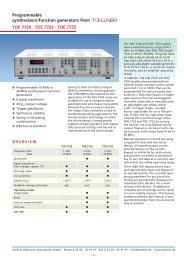 Datasheet TOE 7621 - TOELLNER Electronic Instrumente GmbH