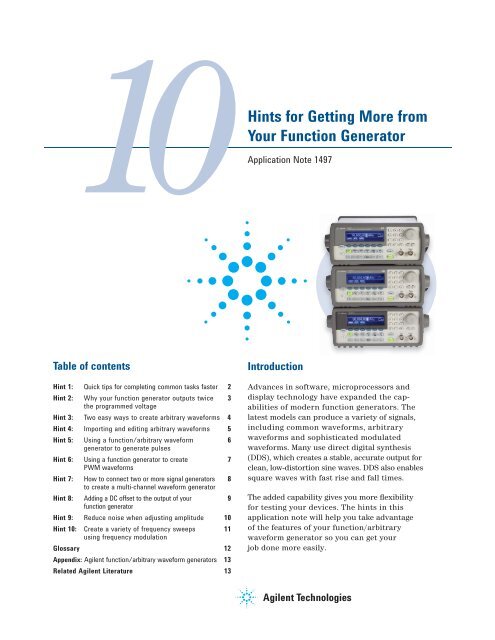 Hints for Getting More from Your Function Generator - Agilent ...