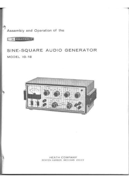 Heathkit Ig 18 Sine Square Audio Generator Italy