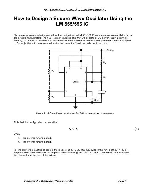 How to Design a Square-Wave Oscillator Using the LM ... - Shrani.si