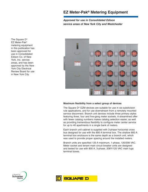 EZ Meter-Pak® Metering Equipment - Schneider Electric