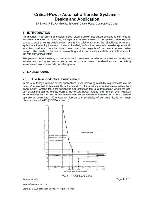Critical-Power Automatic Transfer Systems – Design ... - Power Logic