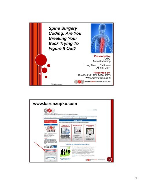 Spine Surgery Coding: Are You Breaking Your Back Trying ... - AAPC