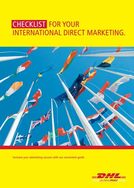 CHECKLIST FOR YOUR INTERNATIONAL DIRECT MARKETING.