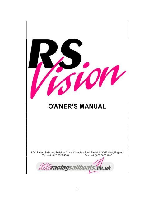 RS Vision Manual - Rs Sailing