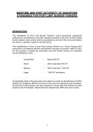 list of active Port Marine Circulars - MPA