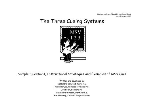 The Three Cueing Systems - HPEDSB