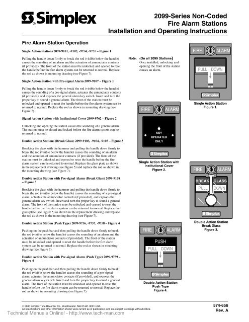 2099-Series Non-Coded Fire Alarm Stations Installation and ...