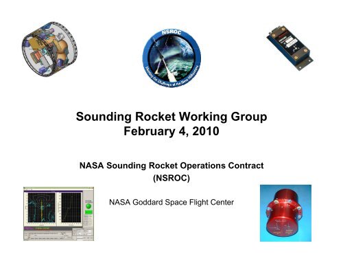 NSROC - the NASA Sounding Rocket Science Website