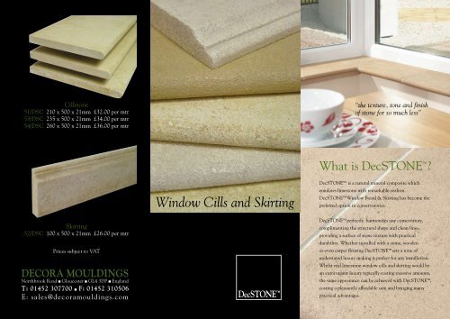 DecSTONE Window Cills and Skirting