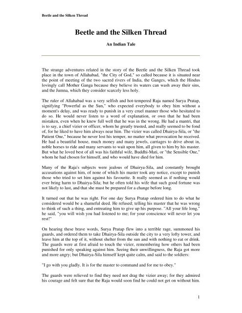 The Beetle And The Silken Thread