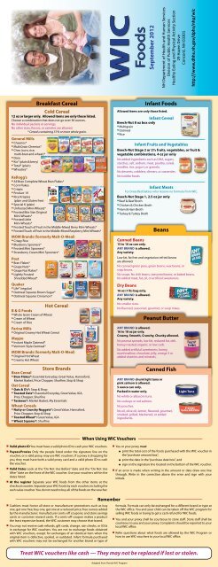 NH WIC Approved Foods - New Hampshire Department of Health ...