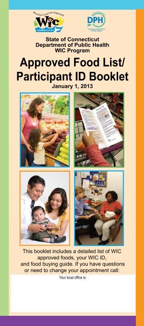 WIC Program Food List 1 2013.pdf - CT.gov
