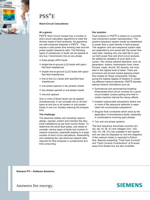 SWPE05 EN PSS E Short Circuit Calculations S4 - Siemens Energy